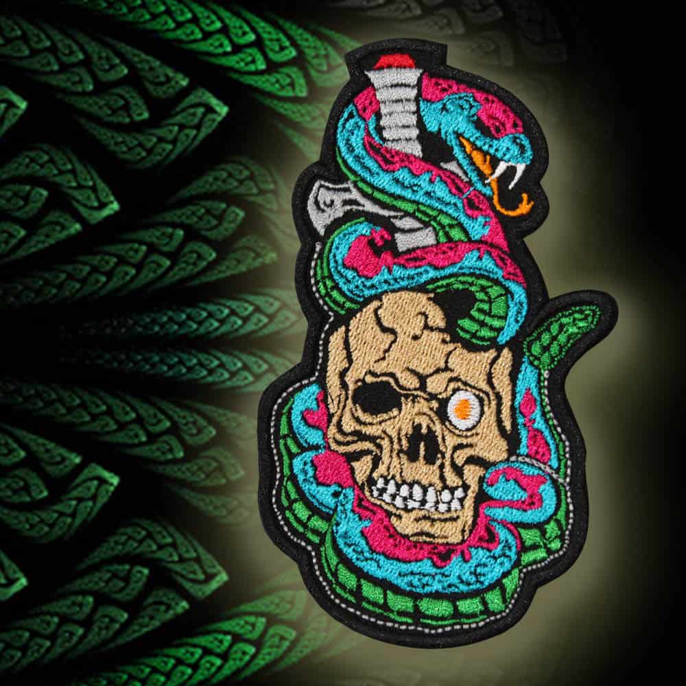 Japanese Snake Patch Orochimaru Serpent Embroidery Oni Patch