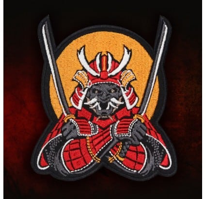 Japan Samurai with two Katanas Warrior in Armor Sew-on | Iron-on ...
